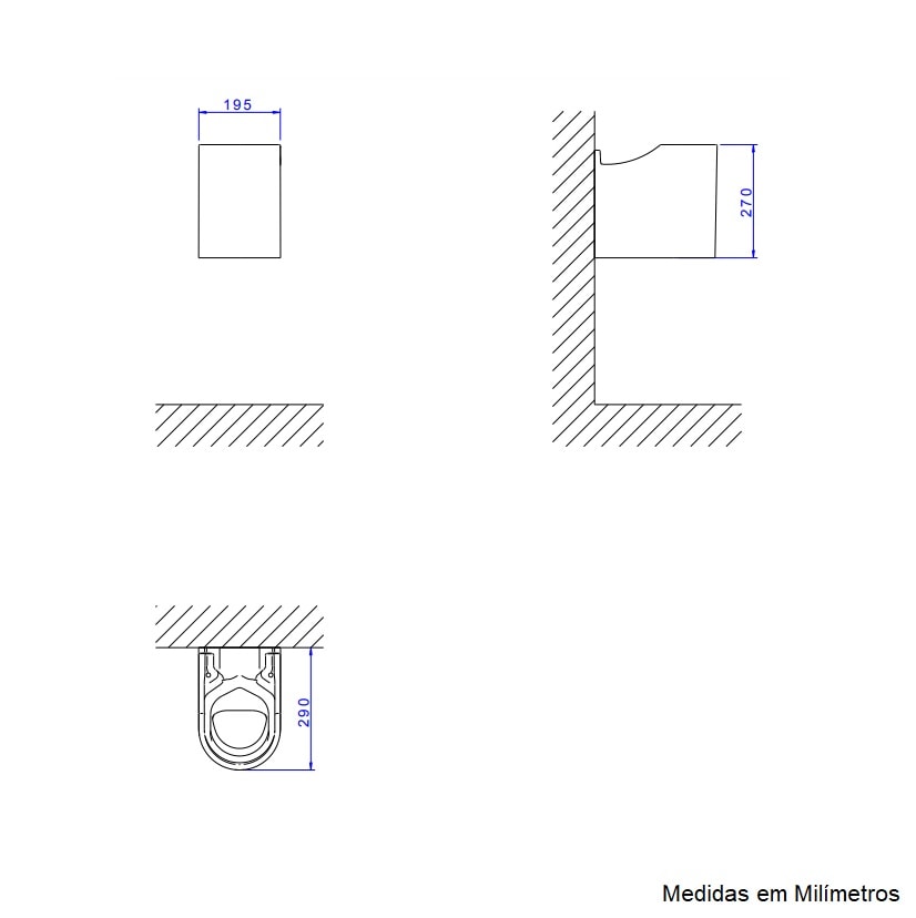 Coluna Suspensa para Lavatório Deca Spot Branca - CS.39.17