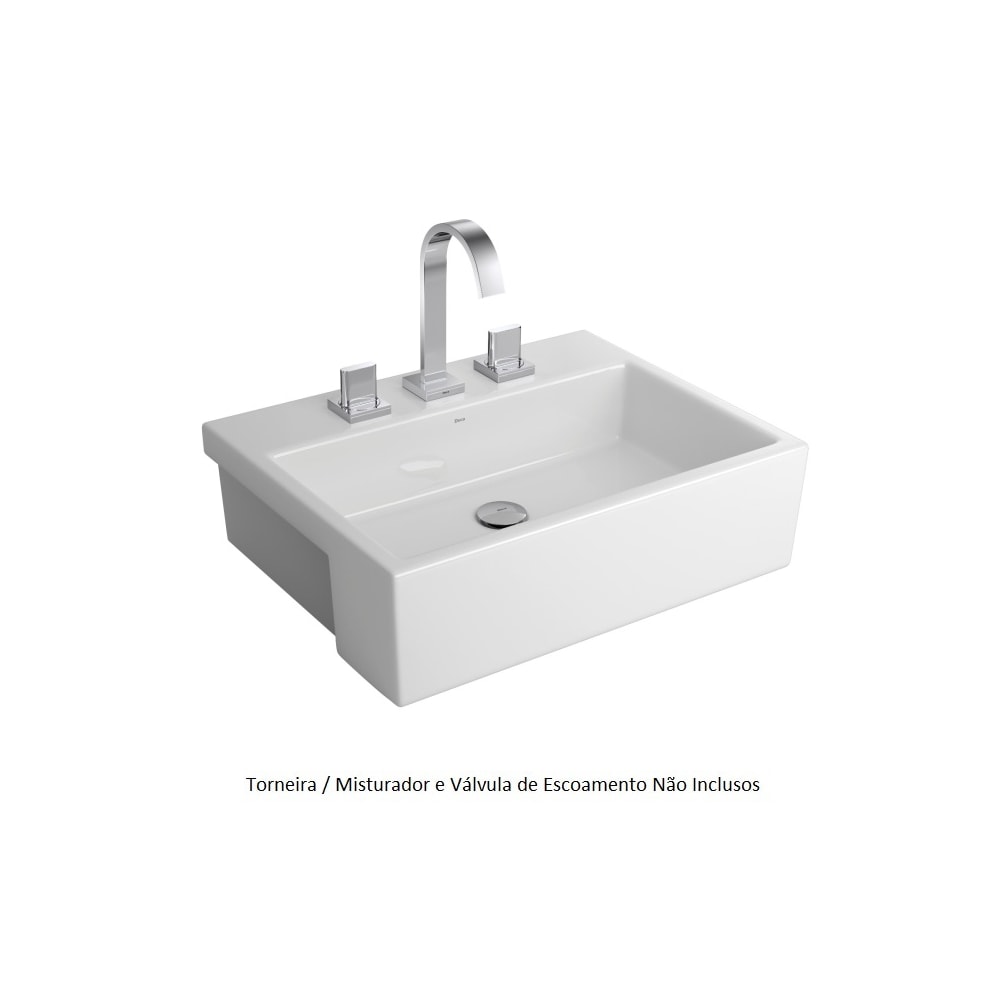 Cuba para Banheiro Semi Encaixe Deca Quadrada 42 x 42cm Branca ...