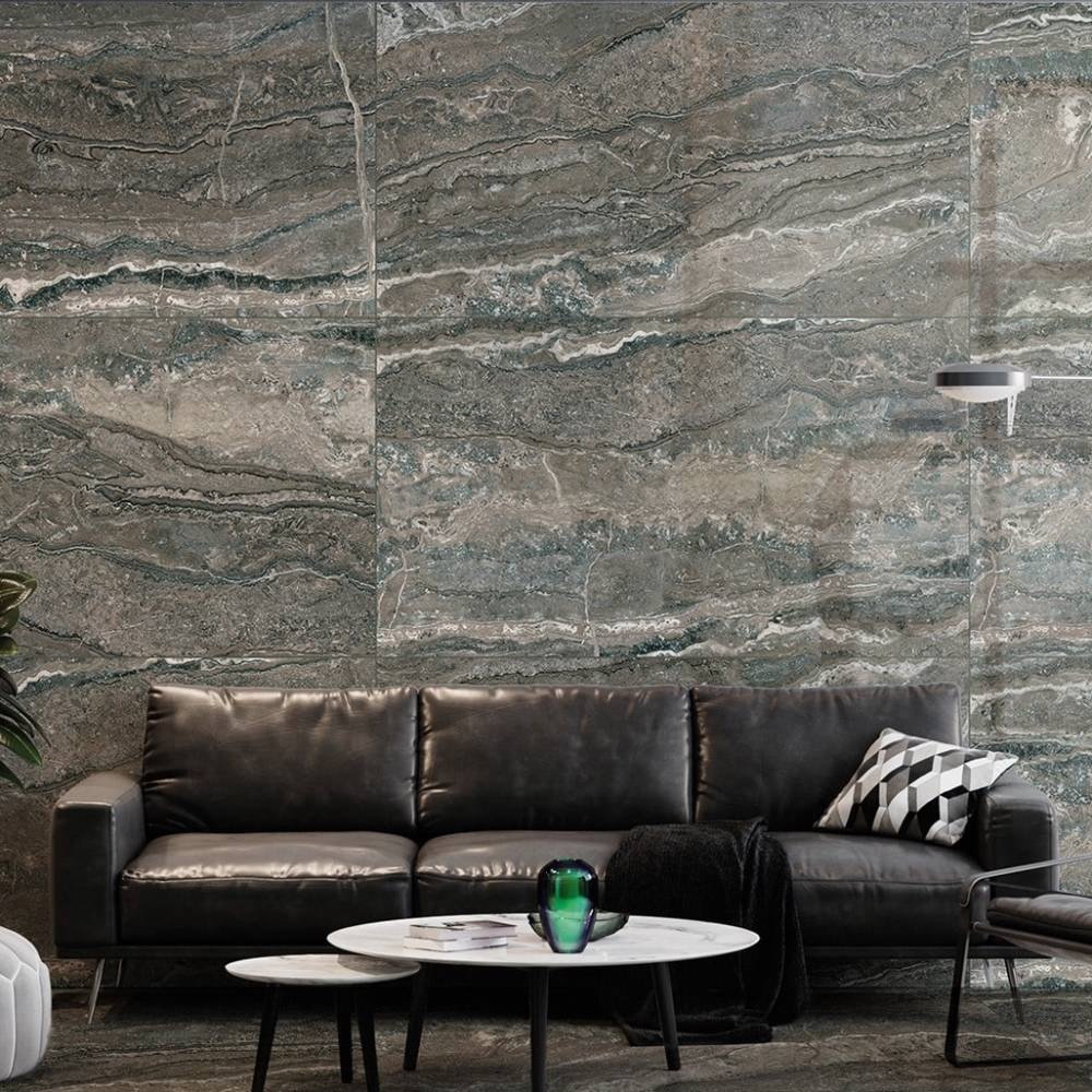 Porcelanato Polido 80,5x140cm Villagres Travertino Titanium