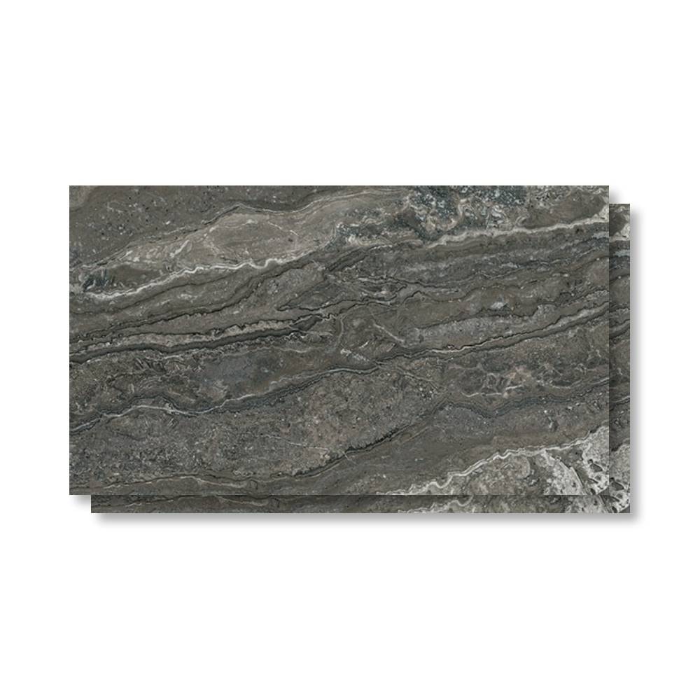 Porcelanato Polido 80,5x140cm Villagres Travertino Titanium