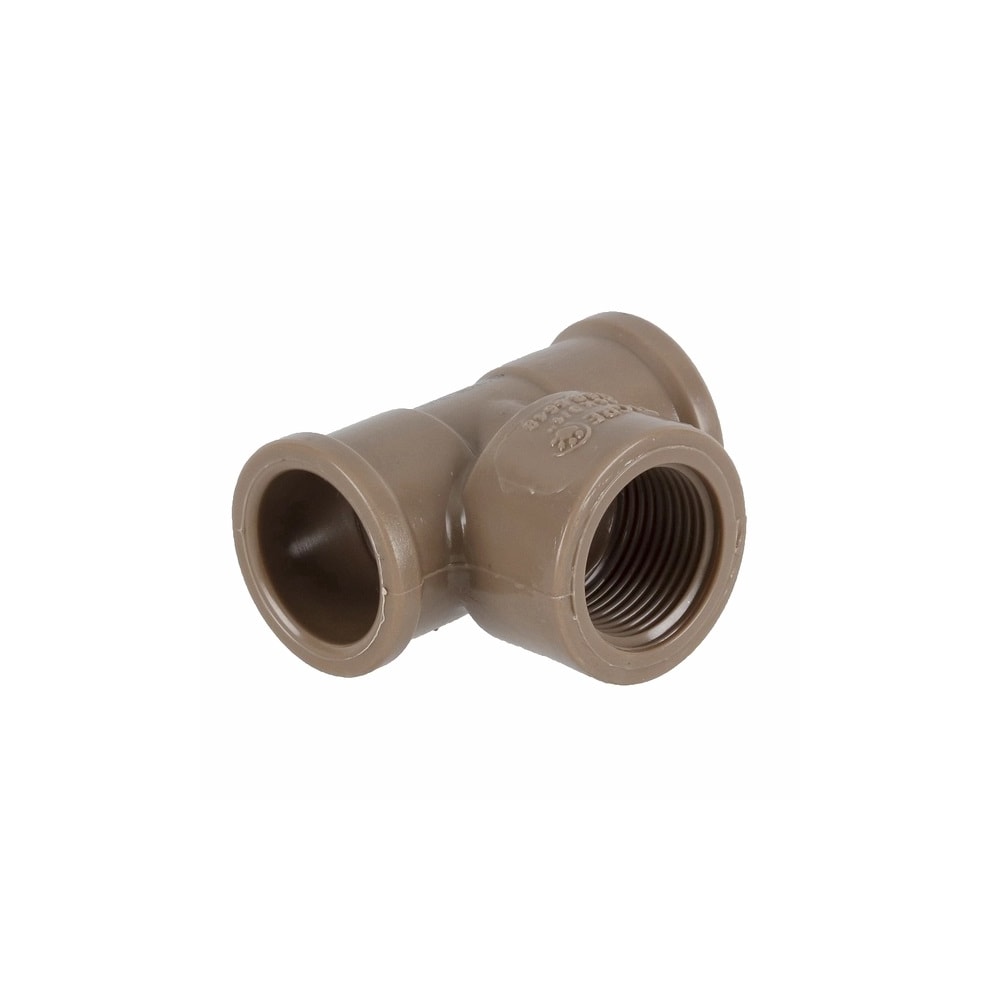 Tê PVC 90º Soldável e Roscável Tigre 25mm 3/4" - Construmarques